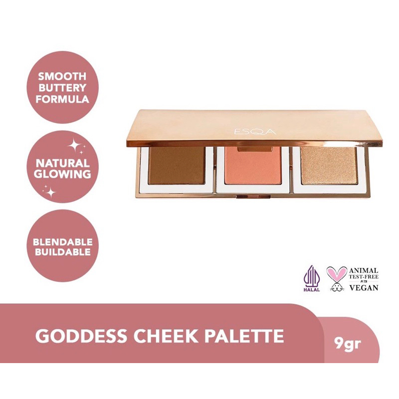 Jual ESQA Trio Goddess Cheek Palette - Athena ESQA Trio Goddess Cheek ...