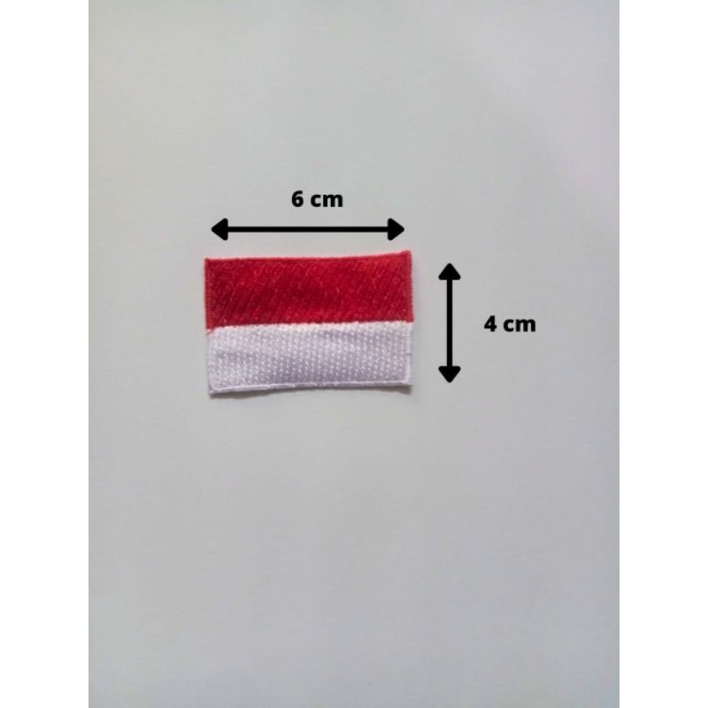 Jual badge bordir merah putih//petch bordir merah putih//Bendera merah ...