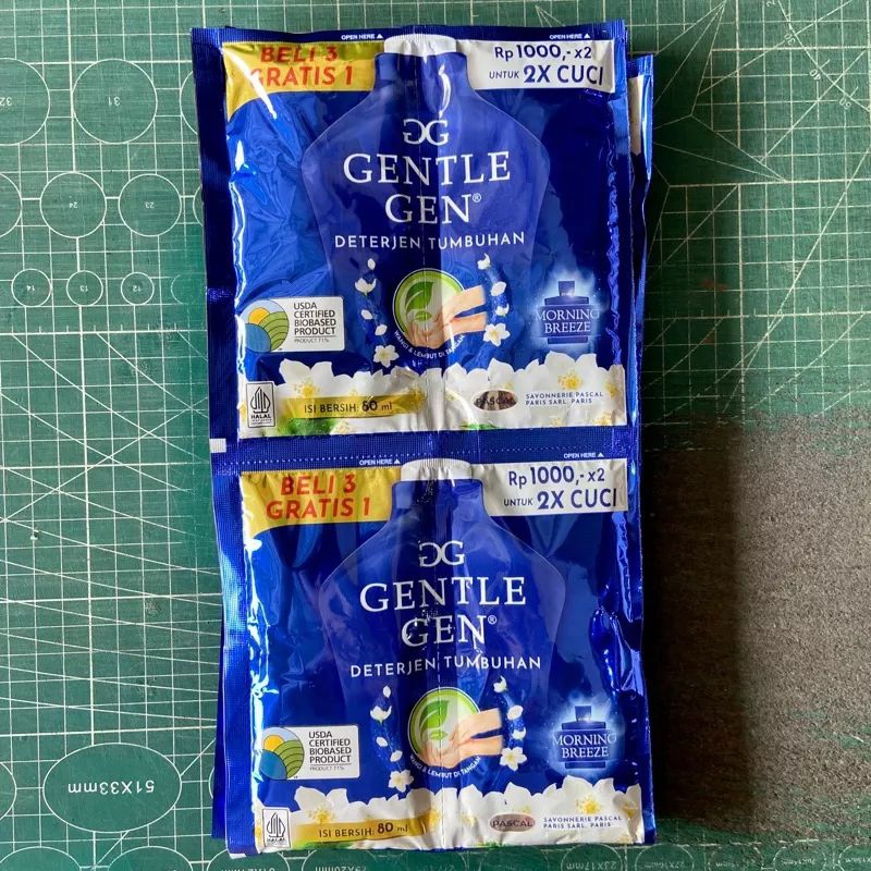 Jual (isi 28 sachet) GENTLE GEN detergen cair 80ml | Shopee Indonesia