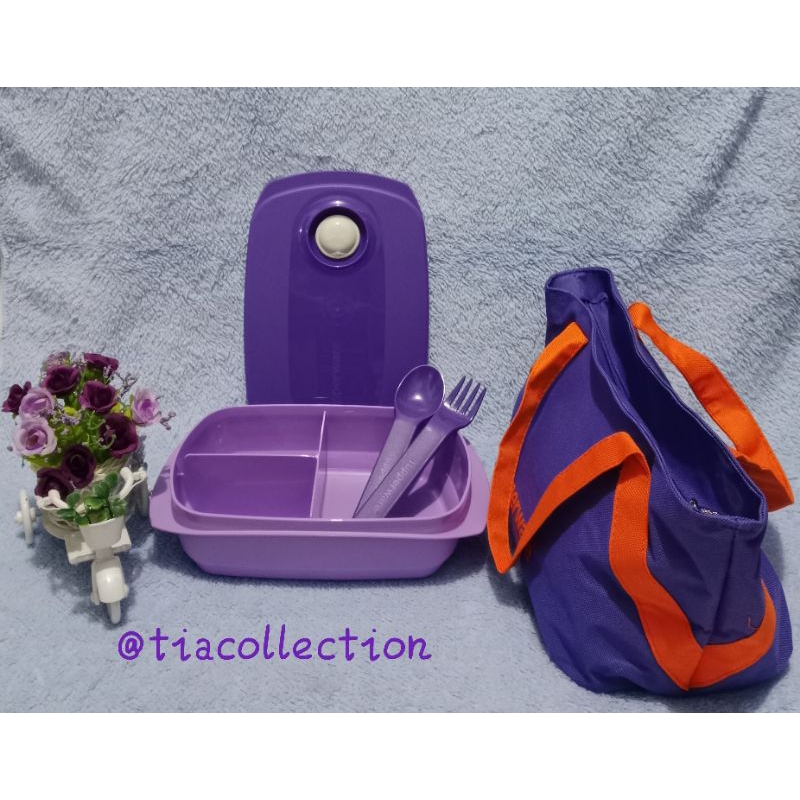 Jual lunch set byo tupperware ungu malay | Shopee Indonesia