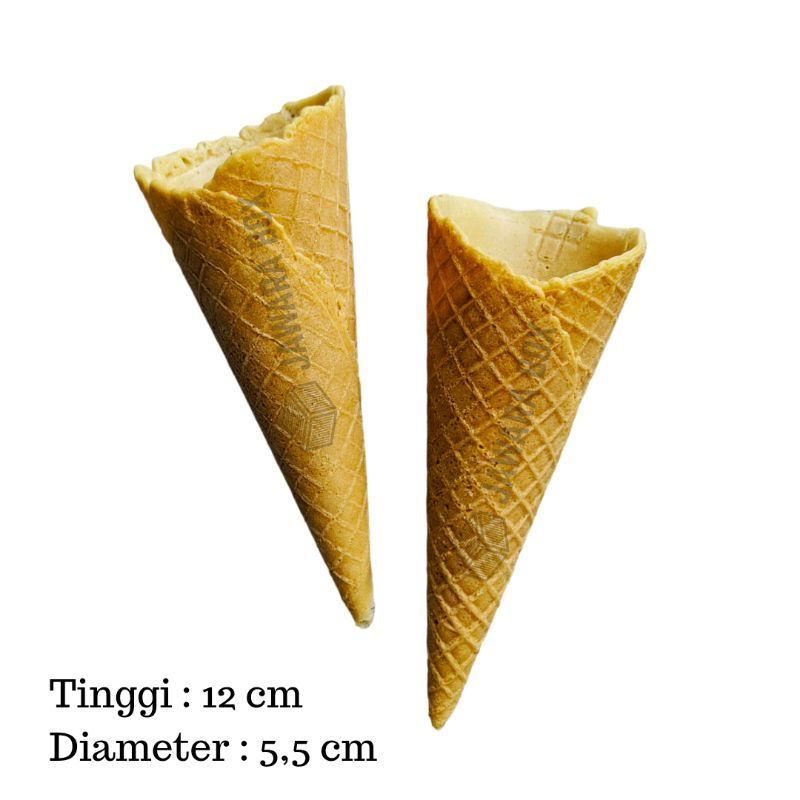 Jual Waffle Cone Eskrim Contong Eskrim Tinggi 12cm Contong Eskrim ...