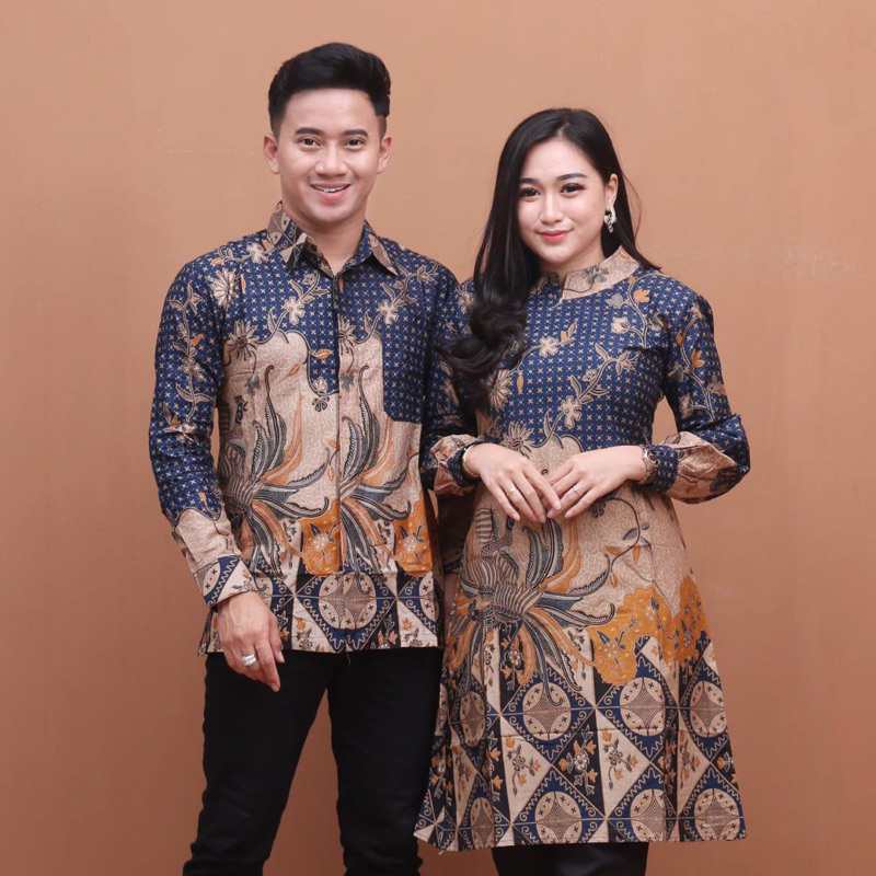 Jual Couple Batik Tunik Batik Atasan Couple Keluarga Set Sarimbit Batik Kekinian Batik Modern ...