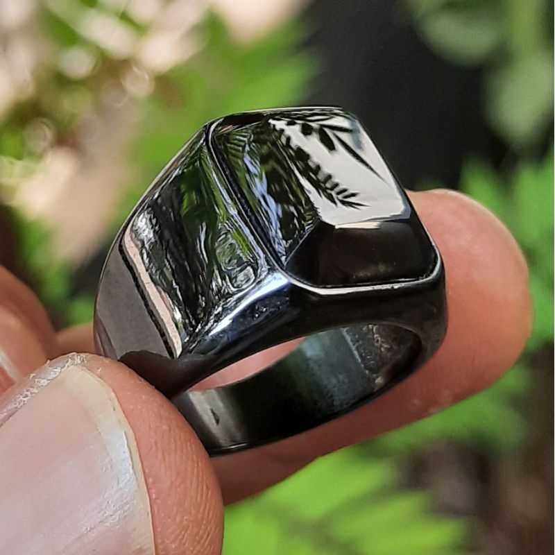 Jual Batu Cincin Akik Yaman Wulung Asli Alam Natural 100% | Shopee ...
