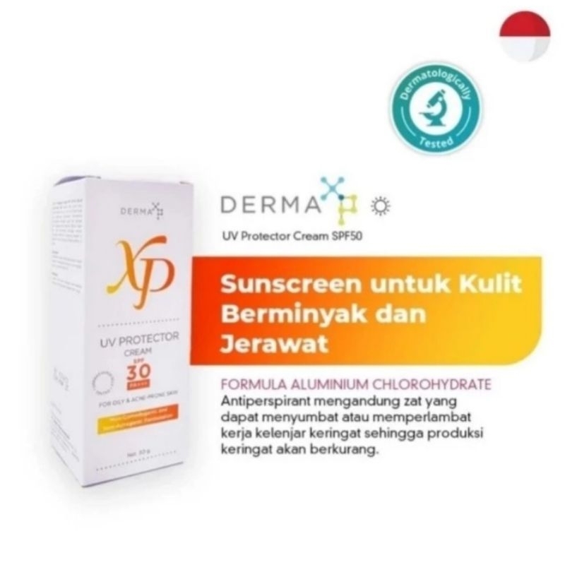 Jual Derma XP UV Protector Cream SPF 30 PA+++ For Oily & Acne Prone ...