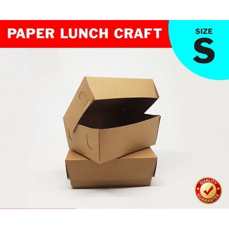 Jual (isi 50pcs) Ukuran S(SMALL) Paper Lunch Box full laminasi, kemasan ...