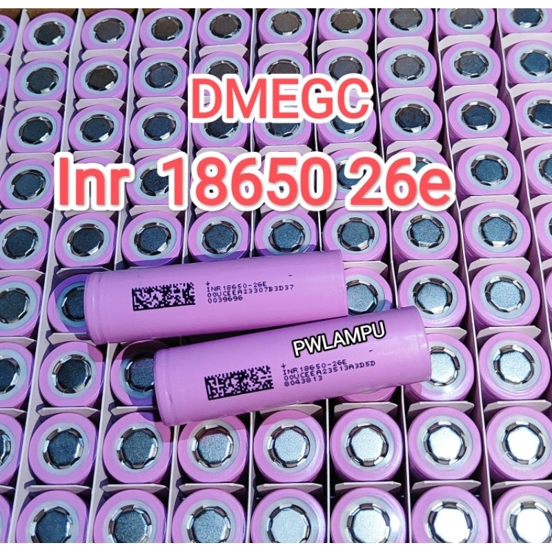 Jual BATERAI18650 DMEGC INR18650-26E 15A BARU 3,7VOLT ORIGINAL | Shopee Indonesia