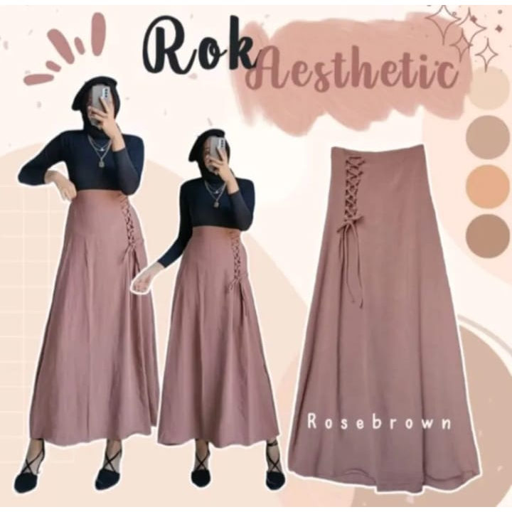 Jual Rok Korean style / Rok Aestetic Rok Tali Serut Crinkel airflow ...
