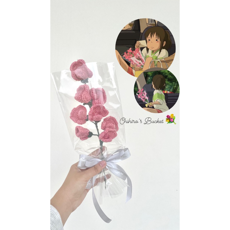 Jual chihiro’s bucket buket bunga rajut spirited away ghibli | Shopee ...