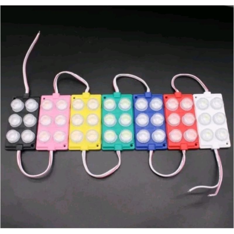 Jual Lampu LED Module 6 Mata Besar Pendek Short 3 Watt 12 Volt | Shopee ...