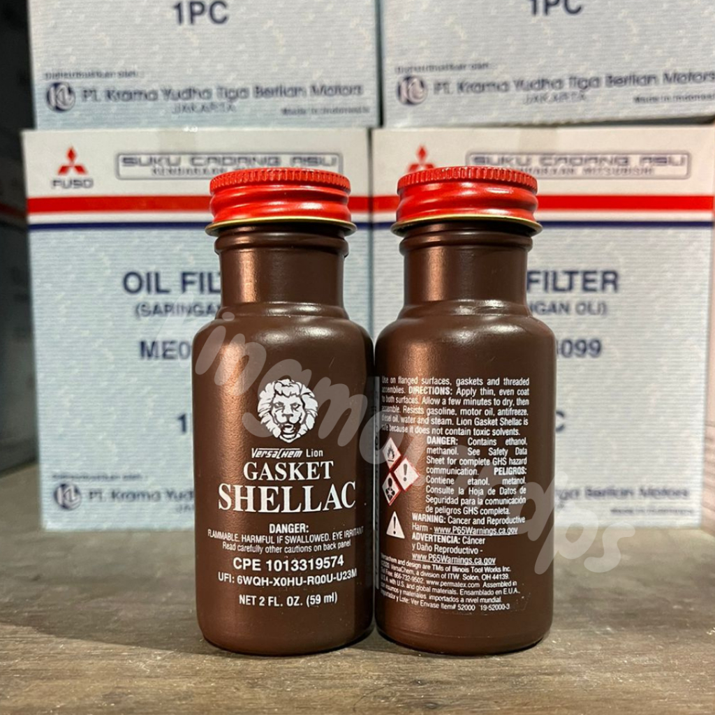 Jual KMD | Lem Gasket Shellac Lion / Lem Packing 59ml | Shopee Indonesia