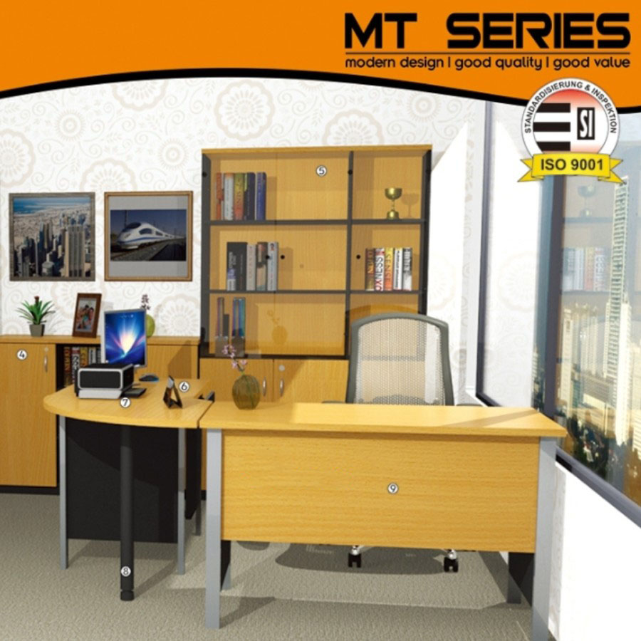 Jual Meja Kantor Meja Leter L Meja Tulis Kaki Besi Meja MTM 3001+ MCM ...
