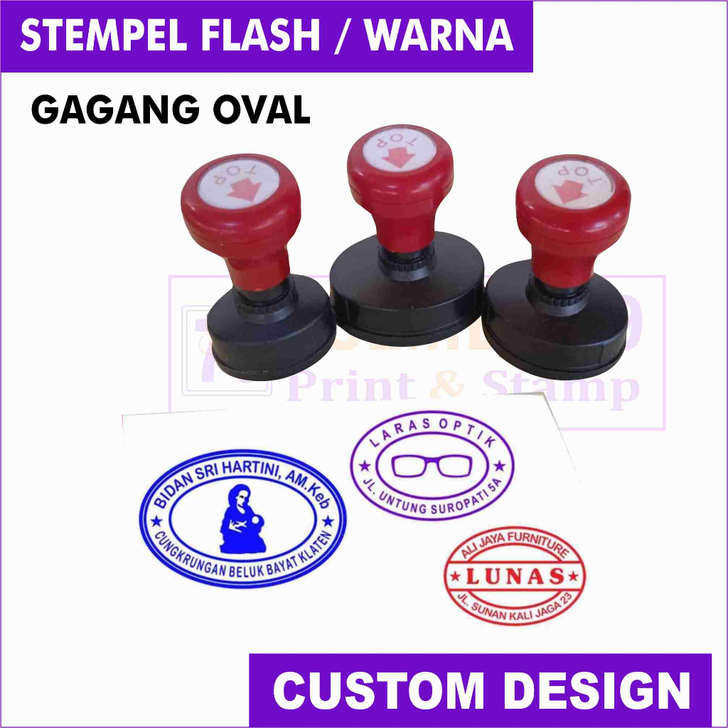 Jual Stempel Flash Warna Otomatis Custom Design | Shopee Indonesia