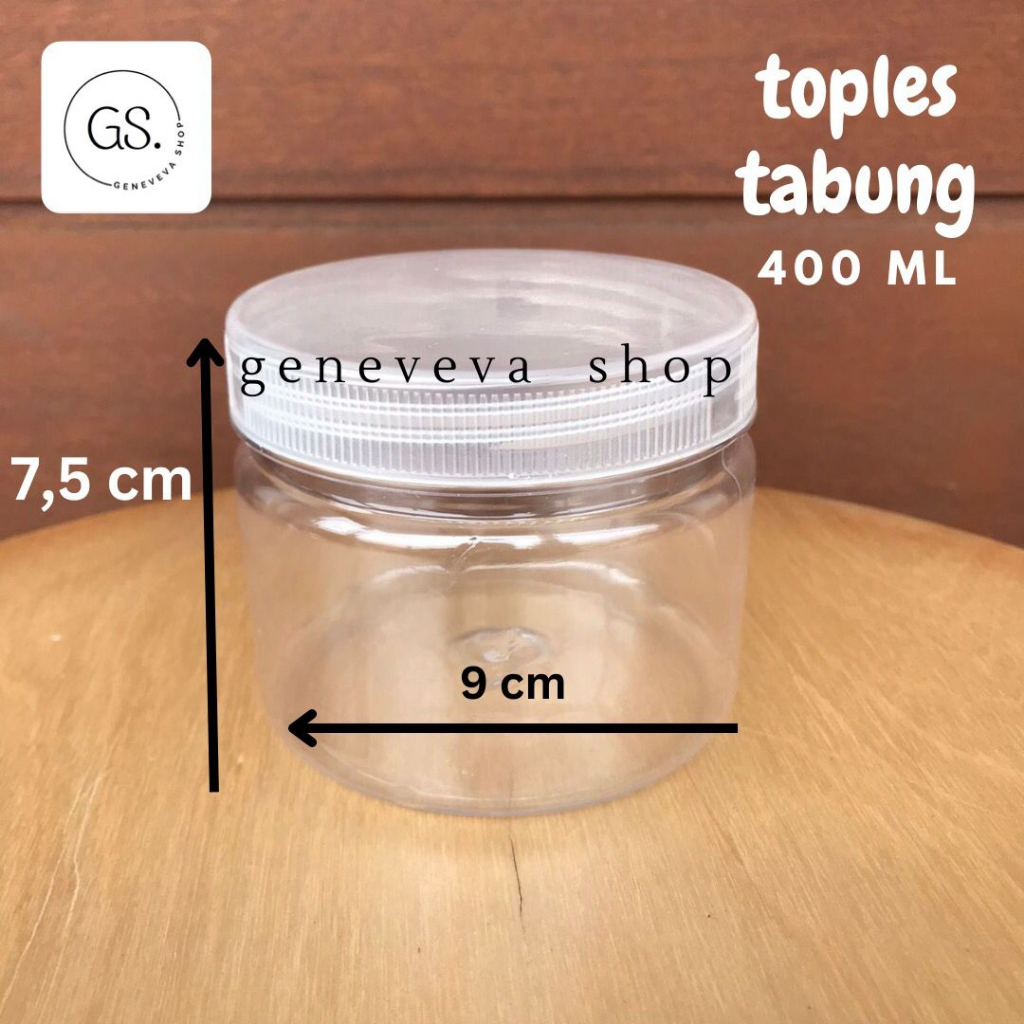 Jual Toples tabung cylinder 400 ml / toples jar plastik | Shopee Indonesia
