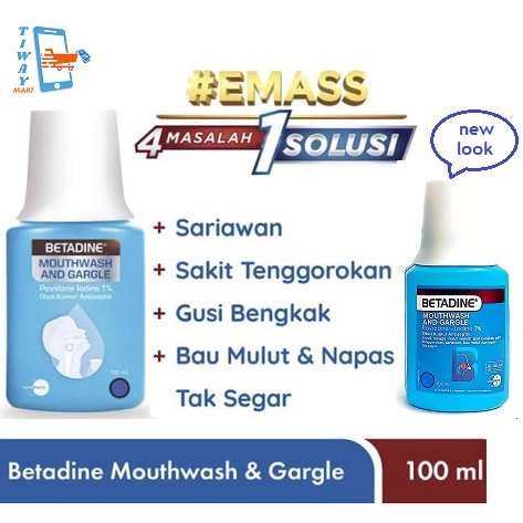 Jual Betadine Mouthwash & Gargle 100ml - Obat Kumur Antiseptik | Shopee Indonesia