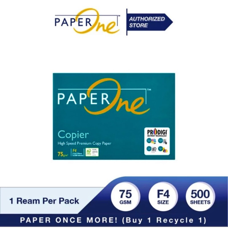 Jual (10lembar) Kertas HVS F4 Paperone 75 gram Copier Copy Paper Print ...