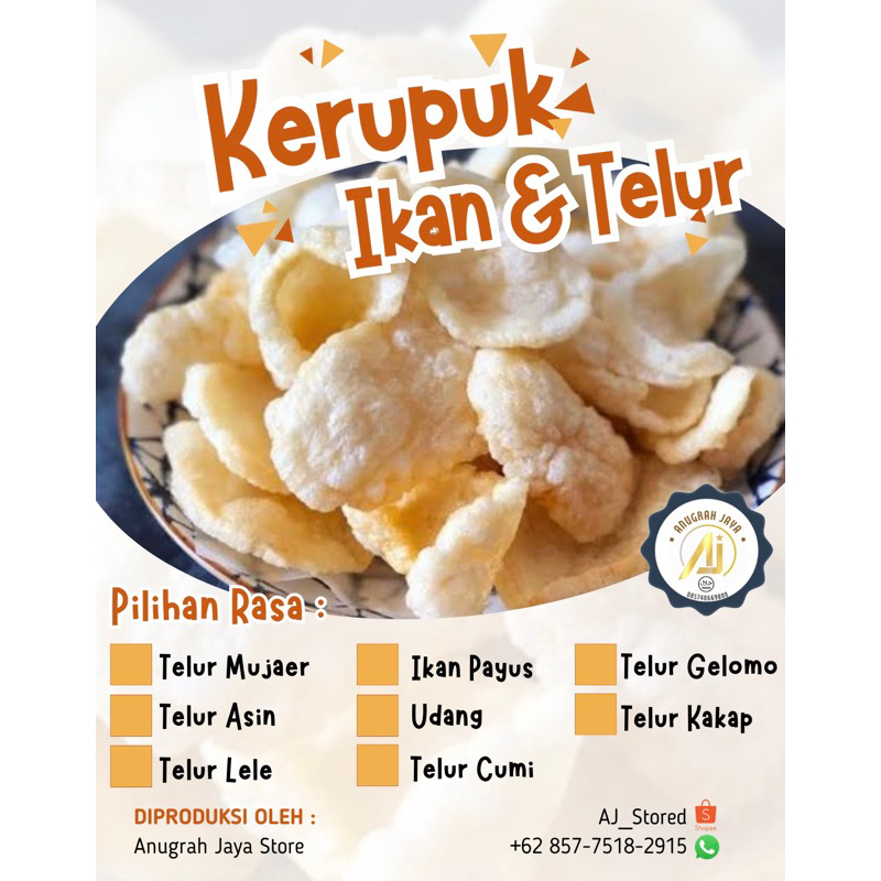 Jual ANEKA KERUPUK IKAN KHAS LUMPUR GRESIK (TELUR MUJAER, TELUR GELOMO ...