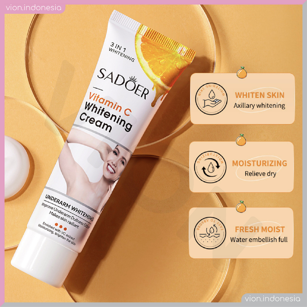 Jual Termurah !!! Sadoer Vitamin C Whitening Cream Underarm 50 Gr Krim Pemutih Ketiak Badan ...