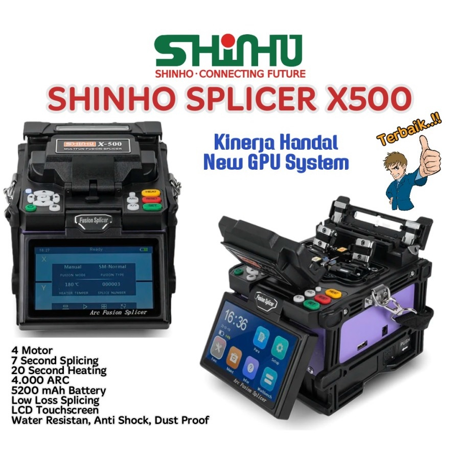Jual FUSION SPLICER SHINHO X500 / Splicing Alat Sambung Kabel Fiber ...