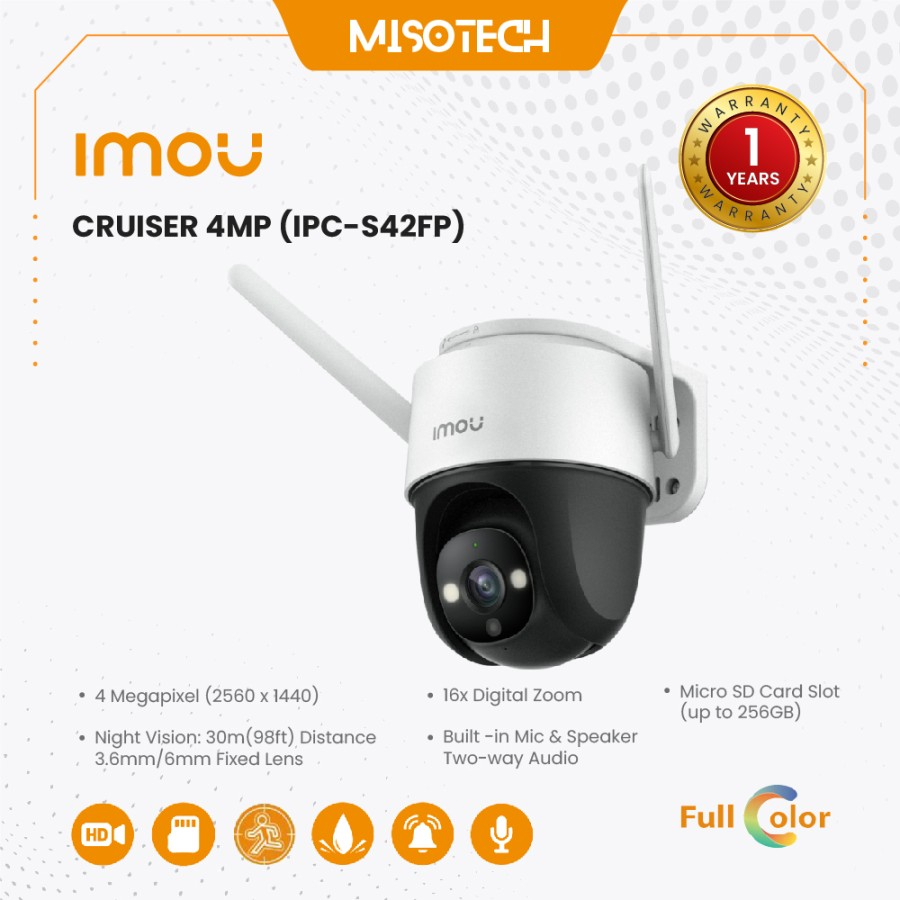 Jual Pan-Tilt Wifi Kamera CCTV Imou Cruiser IPC-S42FP 4MP IP Outdoor ...