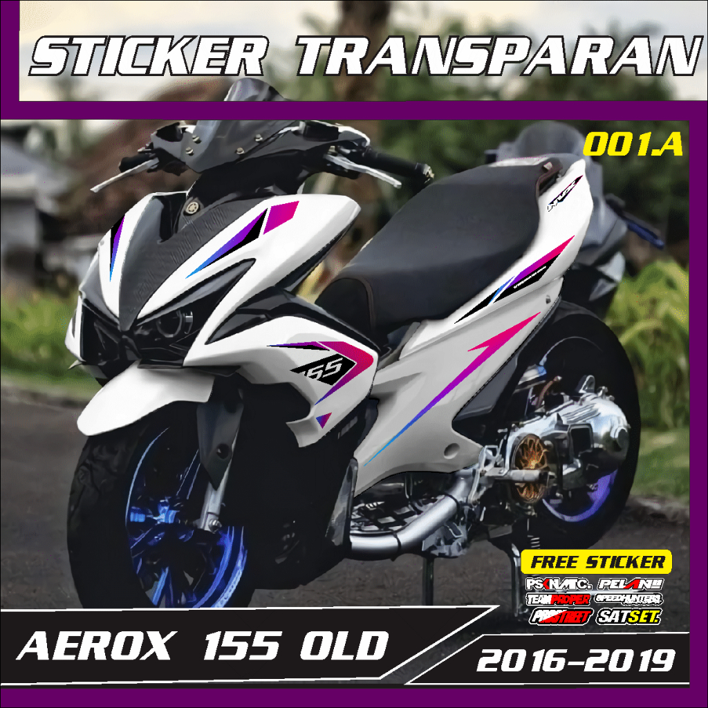 Jual STRIPING TRANSPARAN AEROX OLD 155 BENING VARIAN WARNA RACING BRC ...