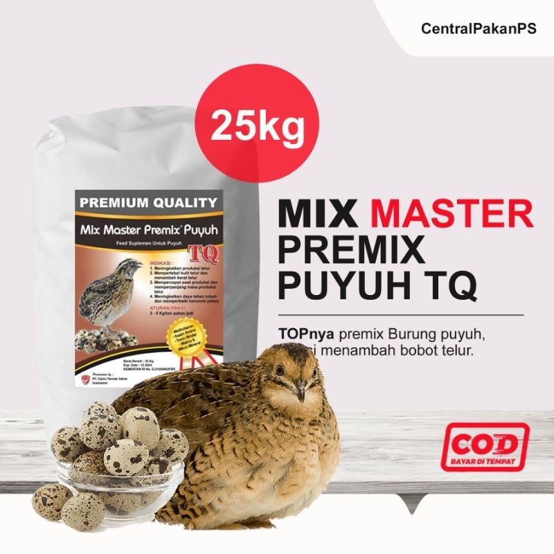 Jual Premix puyuh petelur - 25kg | Suplemen tambahan puyuh petelur ...