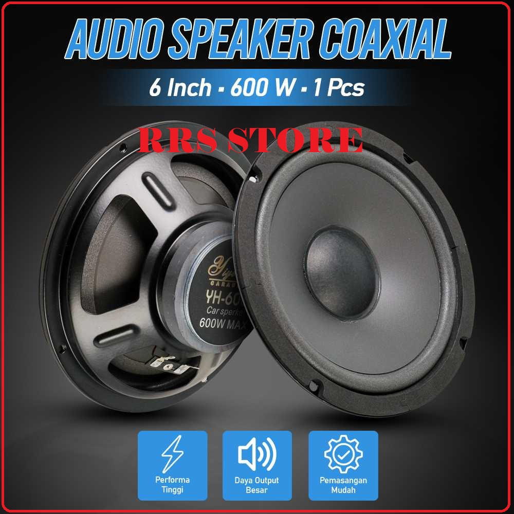 Jual speker Audio Speaker Coaxial Mobil 6 Inch 600 W 1 Pcs - YH-600 ...