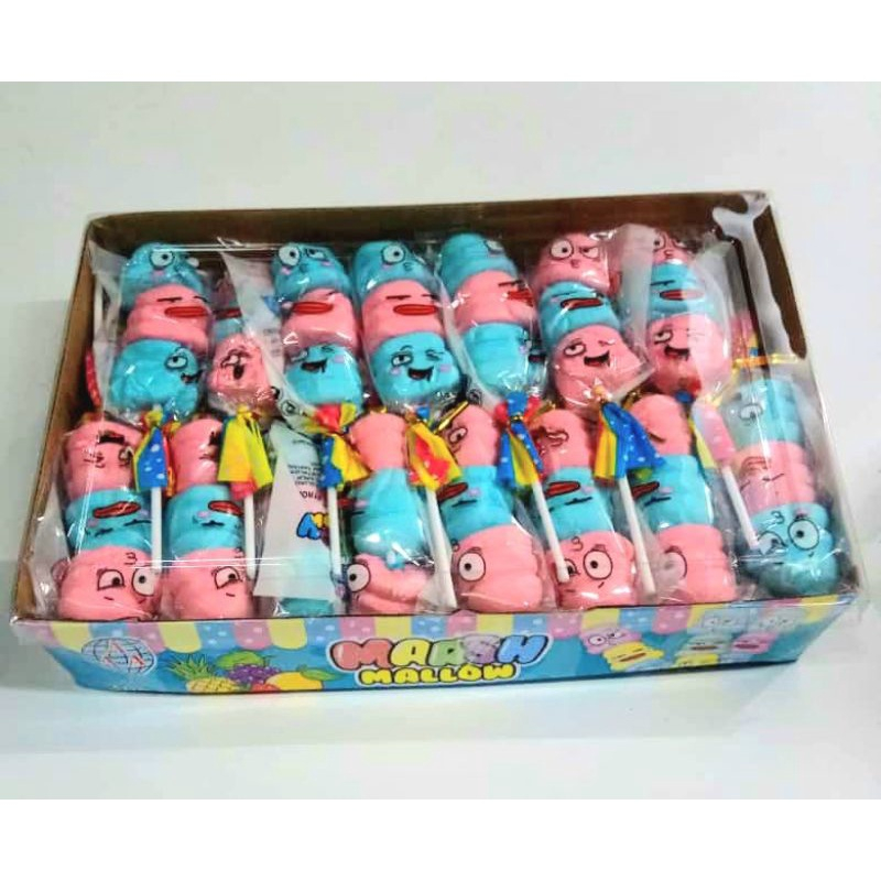 Jual Permen Cemilan Snack Marshmallow Kapas Sate Tusuk Mainan Anak ...