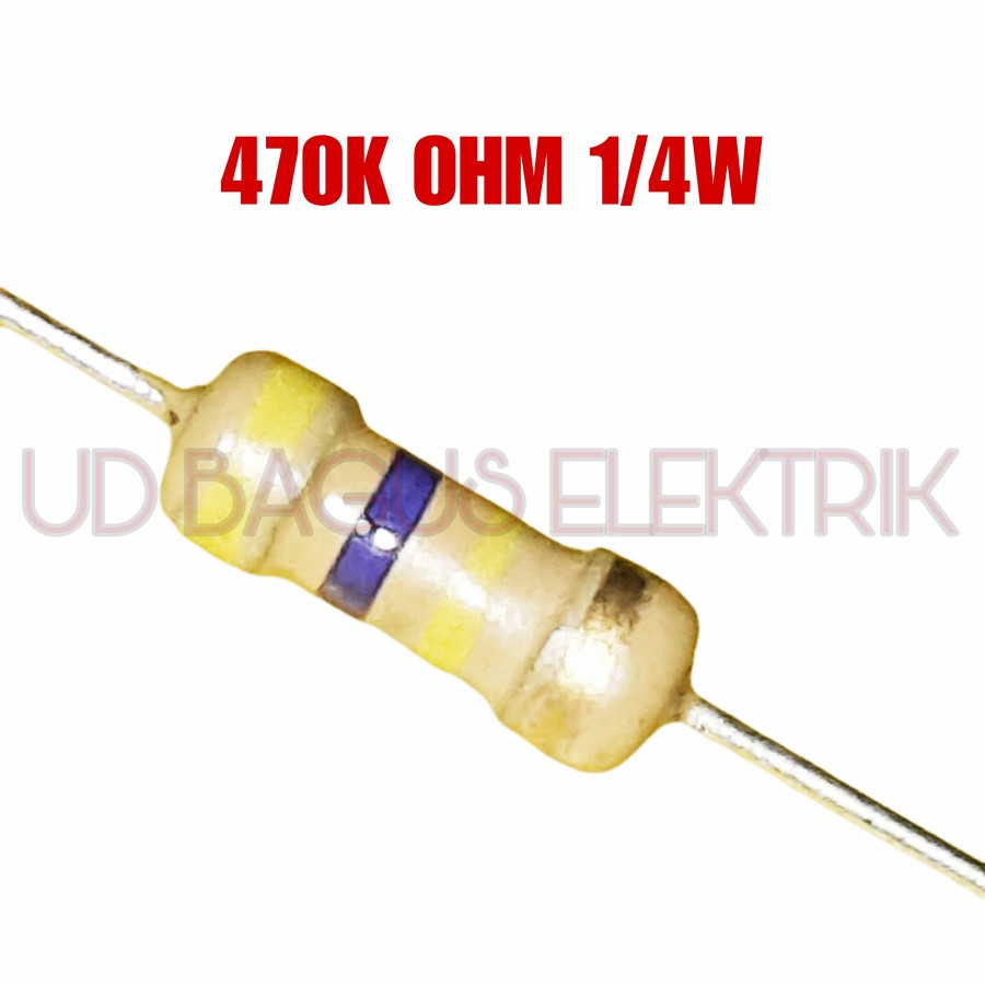 Jual 50X RESISTOR 470K OHM 1/4W - DAPAT 50 PCS RESISTOR | Shopee Indonesia