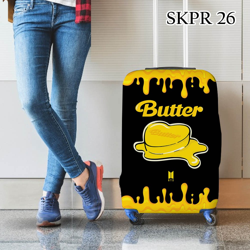 Jual Sarung Koper Elastis BTS Butter Luggage Cover Pelindung Tas Travel ...