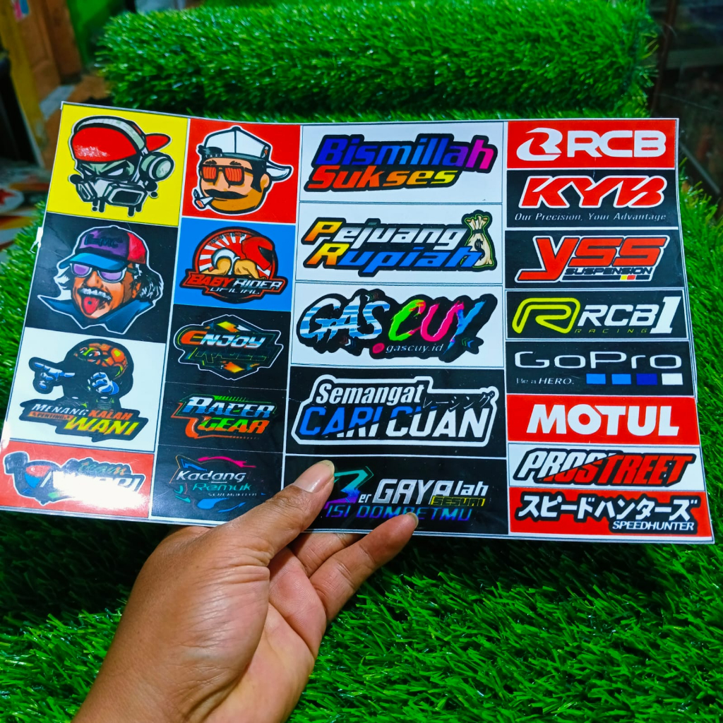 Jual Sticker Pack Racing Stiker Motor harga perlembar | Shopee Indonesia