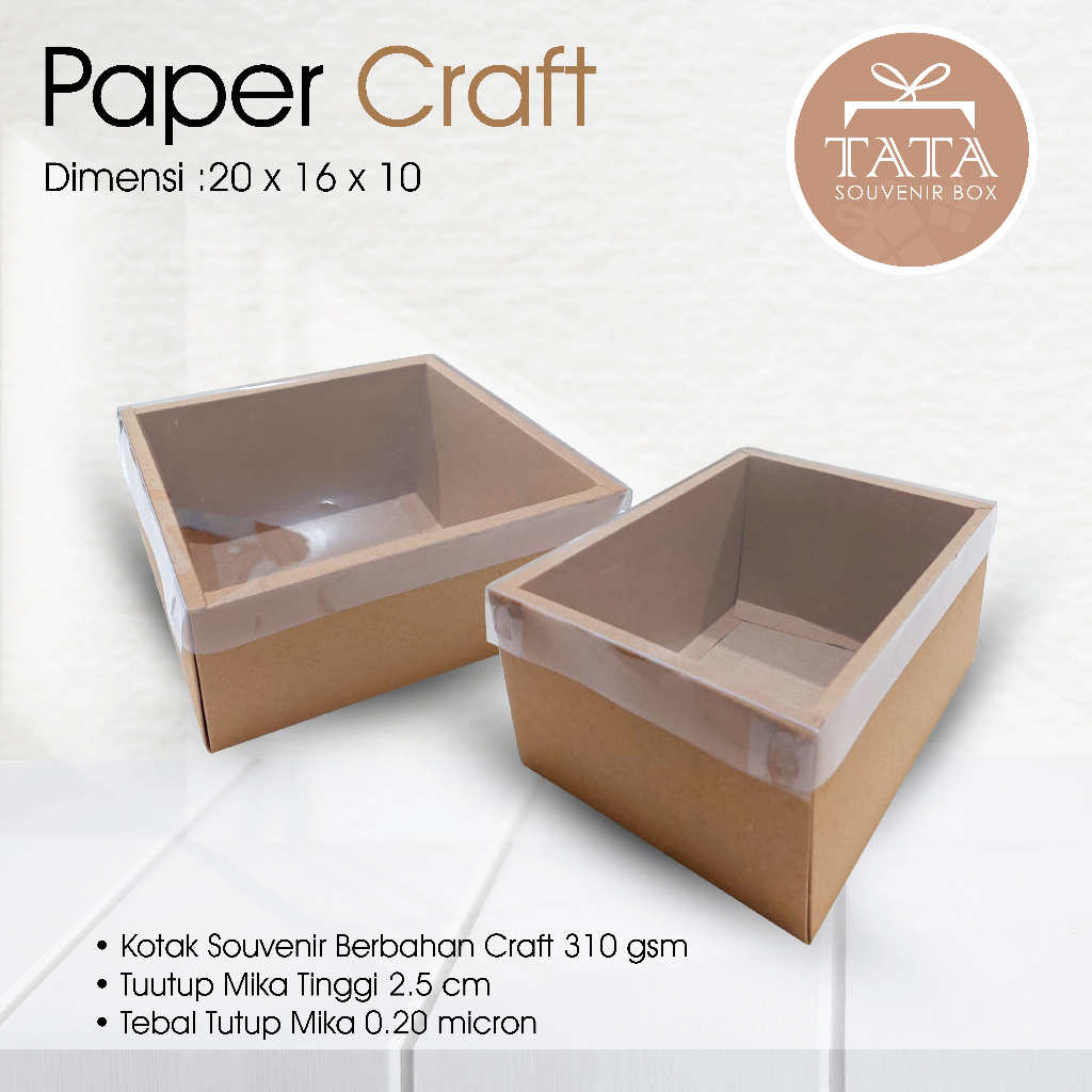 Jual Box Kemasan Sovenir Berbahan Kertas Craft Uk. 20 x 16 x 10 cm ...