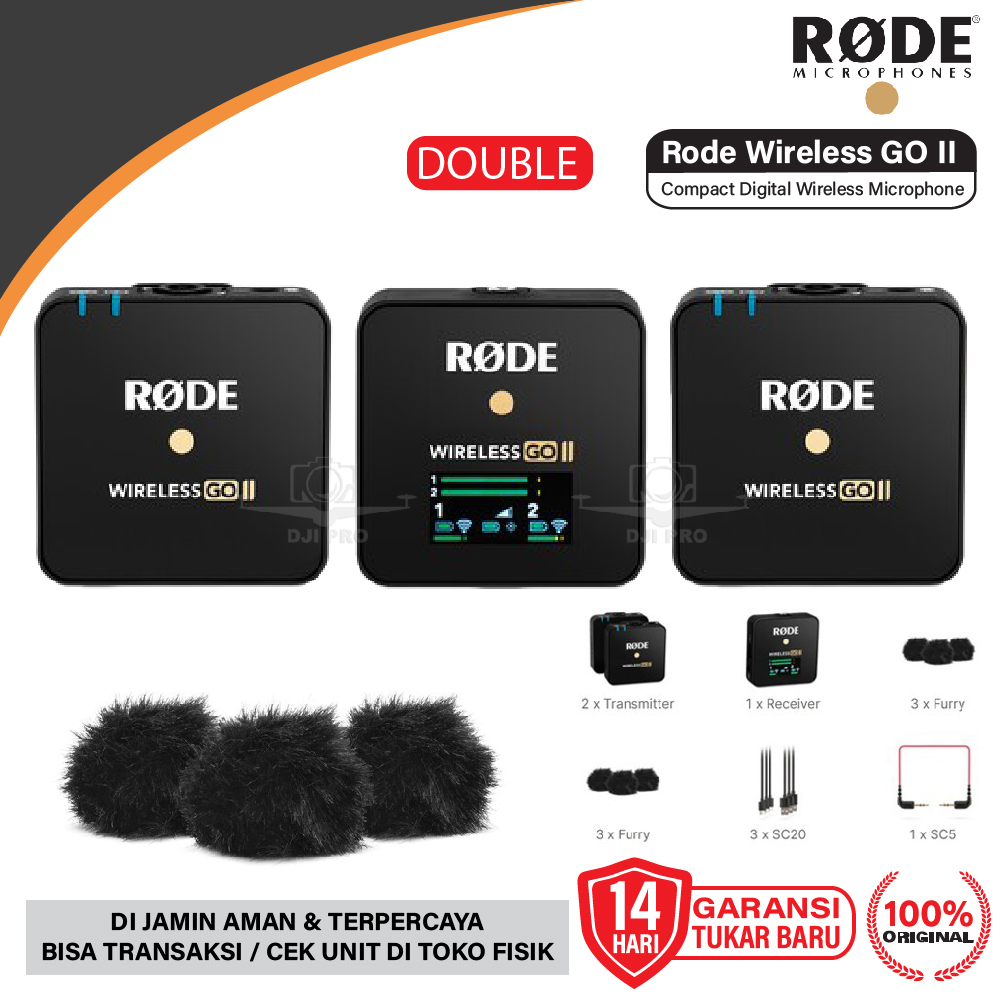 Jual Rode Wireless GO II Compact Digital Wireless Microphone System - Rode WIGO 2 | Shopee Indonesia