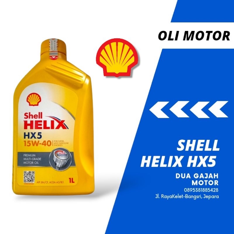 Jual OLI SHELL HELIX HX5 15W-40 1 LITER | Shopee Indonesia