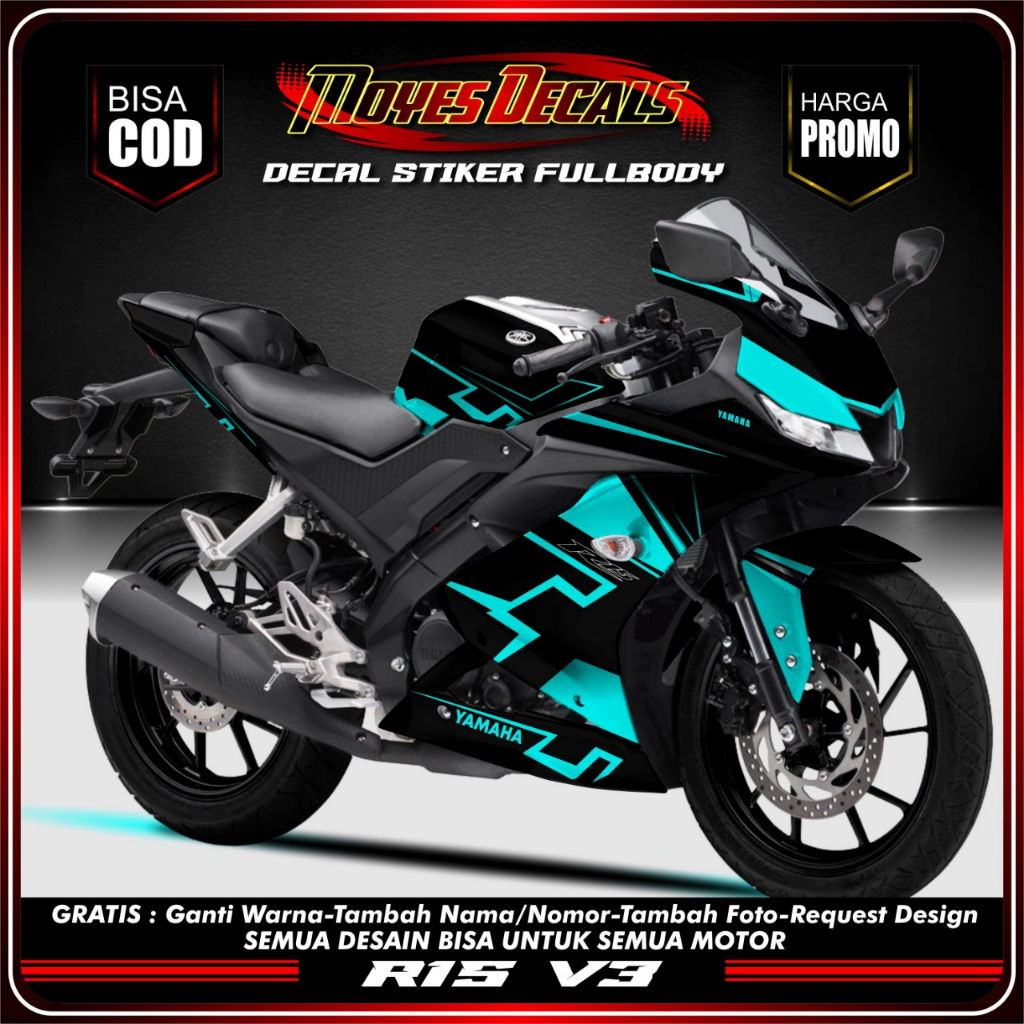 Jual Variasi Decal Stiker Fullbody R15 V3 - Decal Motor Yamaha R15 V3 ...