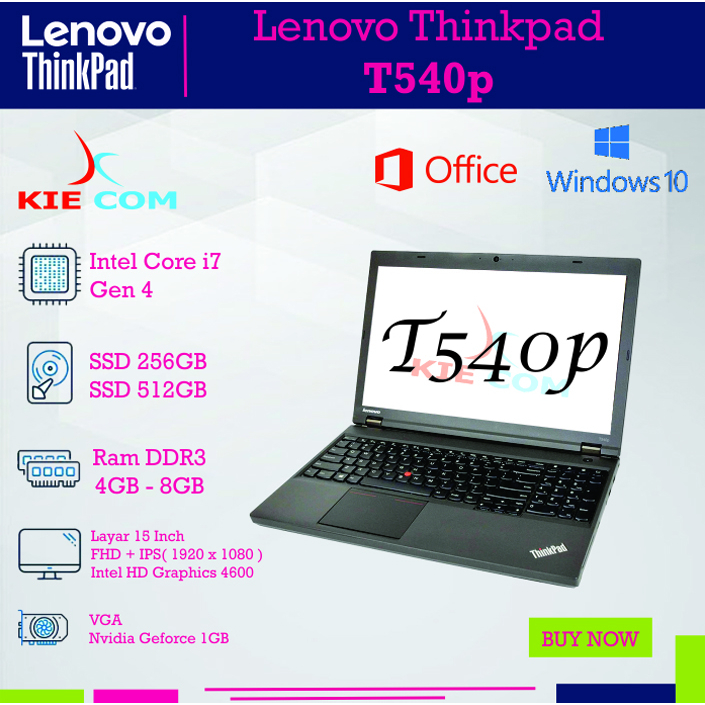 Jual Laptop Gaming Lenovo Thinkpad T540p i7 Gen 4 Dual VGA Nvidia ...