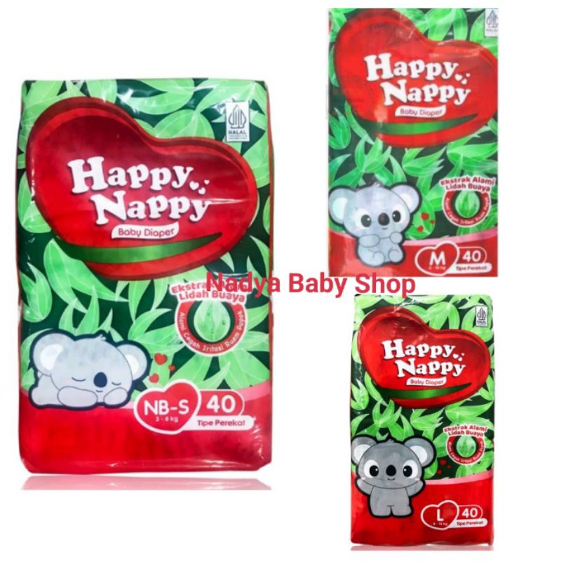 Jual Happy Nappy Perekat NB-S20,NB-S40,M40,L40 | Shopee Indonesia