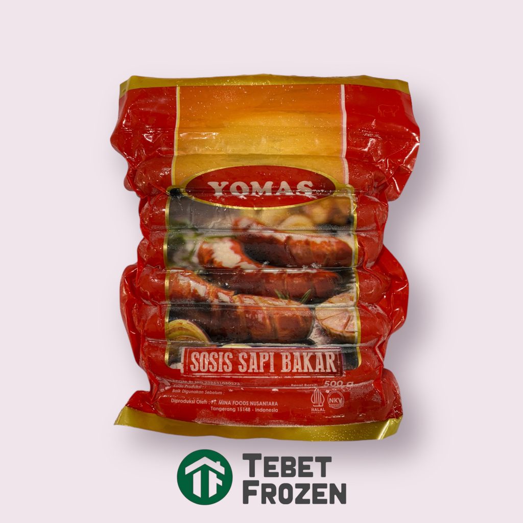 Jual YOMAS SOSIS BAKAR SAPI JUMBO 500GRAM - TEBET FROZEN | Shopee Indonesia