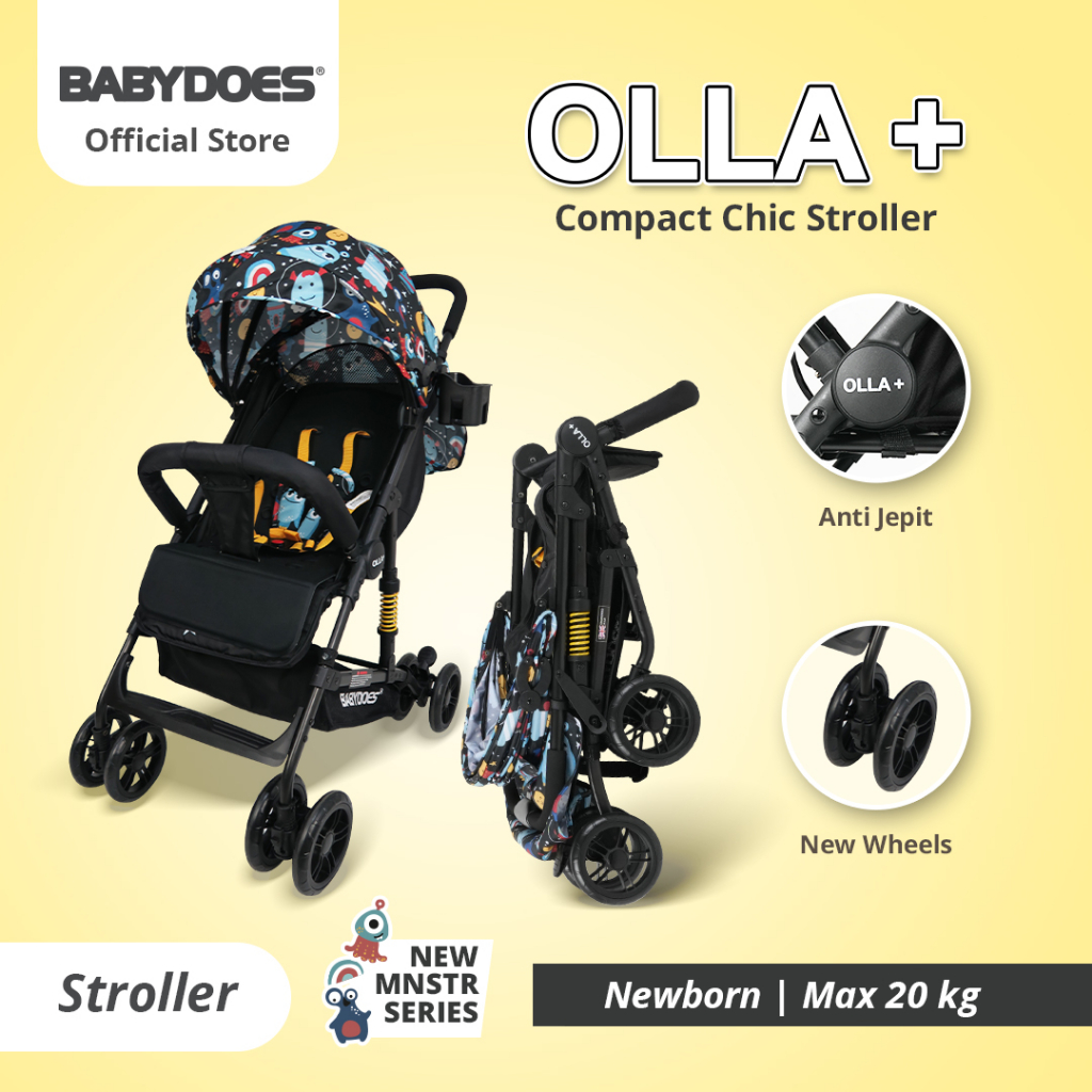 Jual BABYDOES Olla+ Monster Series Stroller | Shopee Indonesia