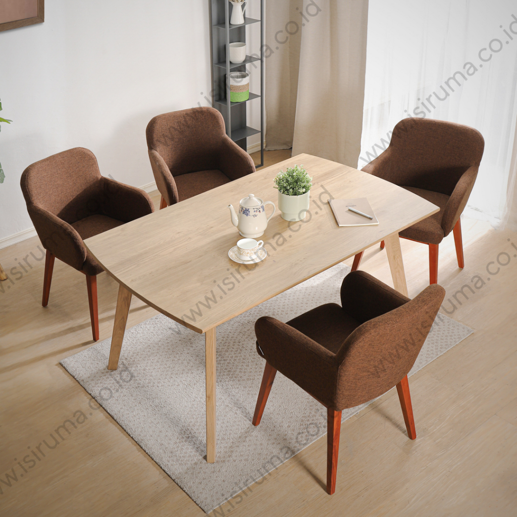 Jual Paket Meja Makan Essen Dining Table dan Kursi Makan Yuji Chair ...