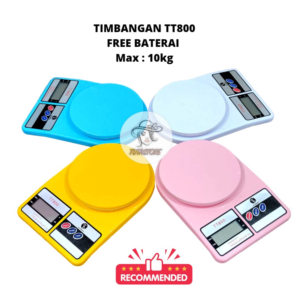 Jual Timbangan Dapur Digital TT800 10Kg FREE BATERAI Kitchen Scale Kapasitas Kue Tepung | Shopee ...