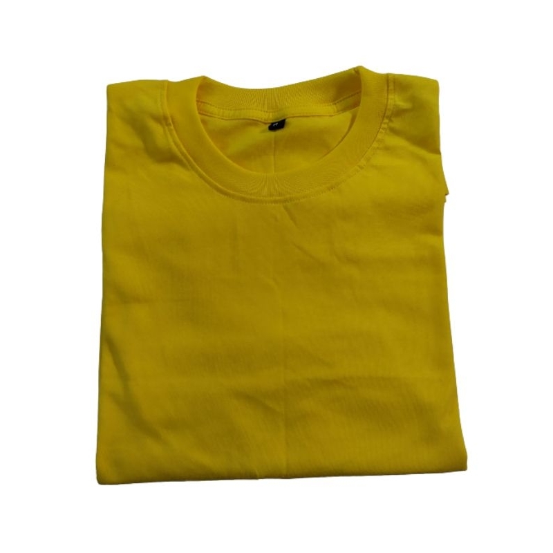 Jual Kaos Polos Cottum Combed 30s Lengan Pendek Kuning | Shopee Indonesia