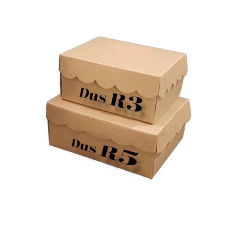Jual 1 PACK (100PCS) KOTAK KUE R5 KRAFT • UK. 16x12x7cm • KOTAK KUE ...