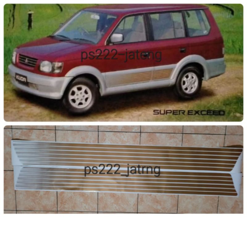 Jual Sticker stiker list body mitsubishi kuda exceed 1set / stiker ...