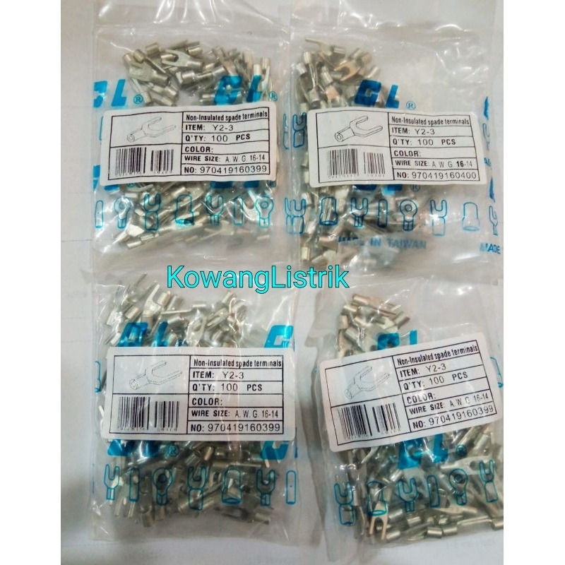 Jual Kabel Skun Y 2.5mm M3 Sekun Garpu CL Y 2 - 3 - TEMBAGA ASLI ...