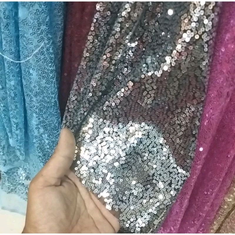 Jual bahan/kain Payet seribu/tile sequin | Shopee Indonesia