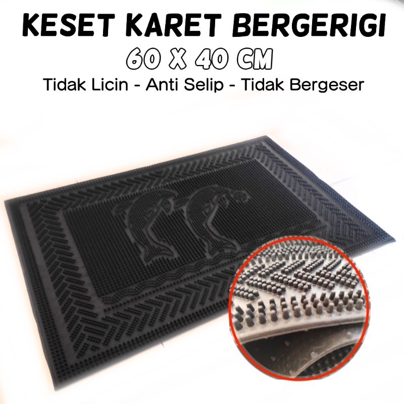 Jual Keset Lantai Karet Anti Slip Kuat Awet Hitam | Shopee Indonesia