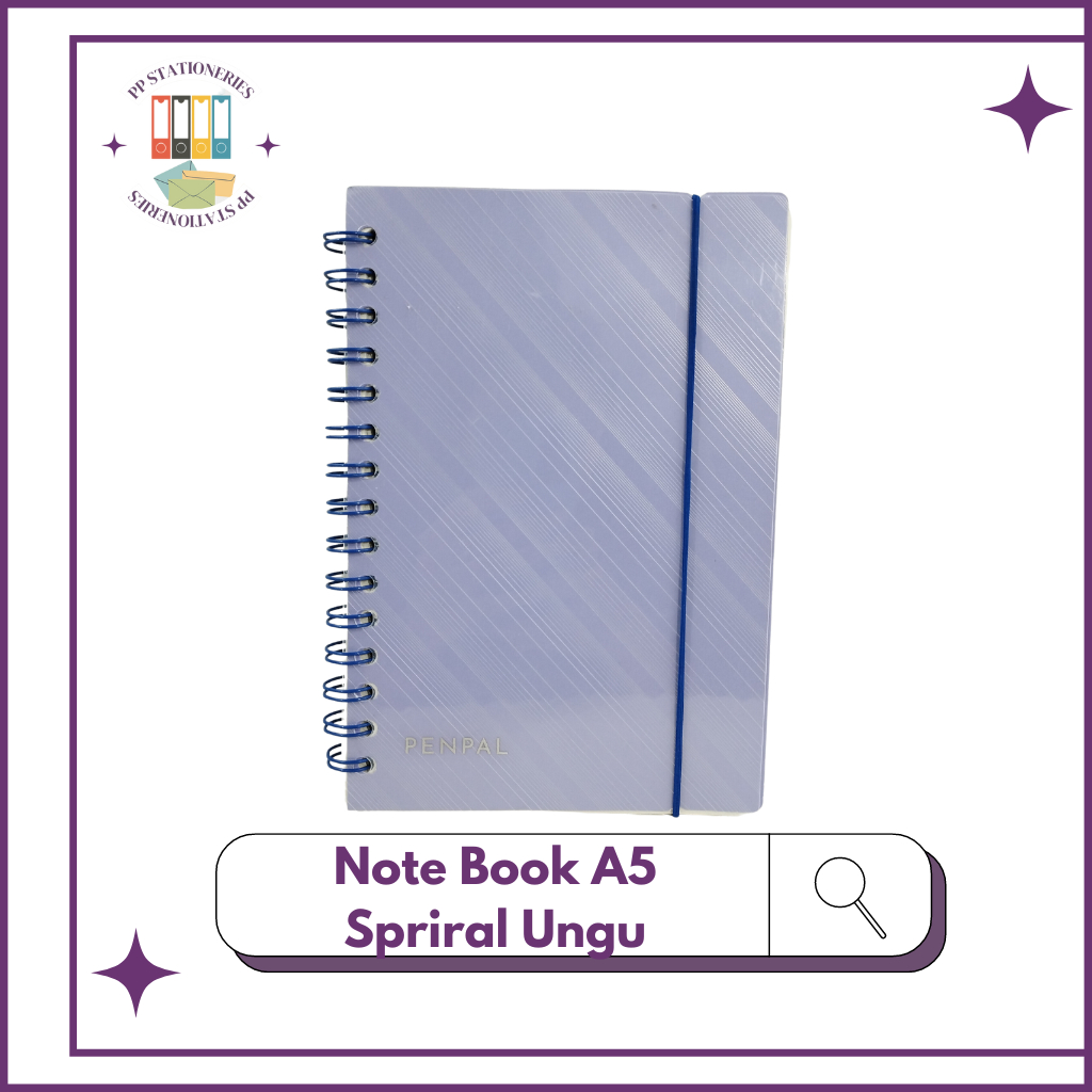 Jual Penpal Note Book A5 Spiral Ungu (PL-NBP) | Shopee Indonesia
