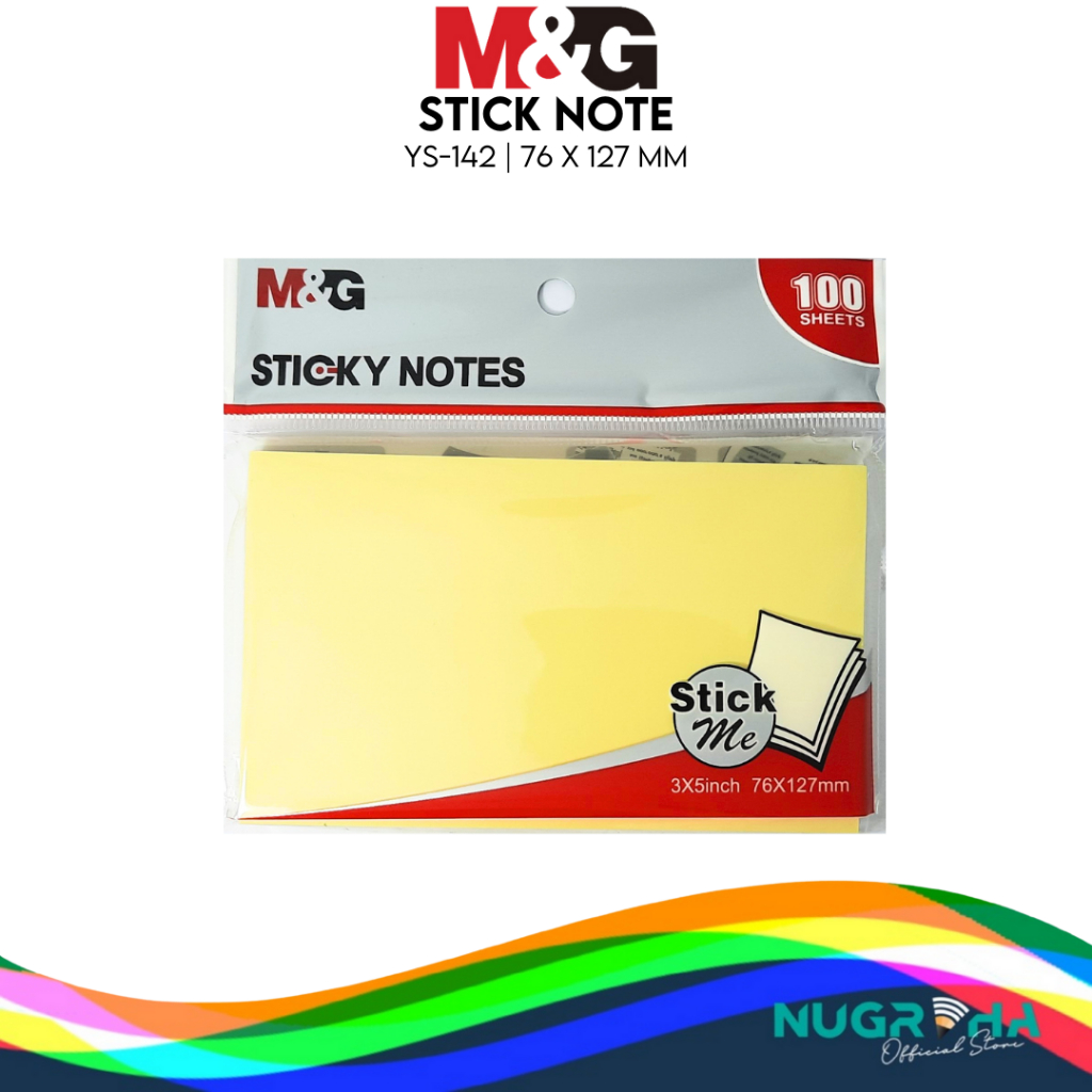 Jual MEMO STICK NOTE STICKY NOTES YELLOW M&G YS142 3X5 INCH | Shopee ...