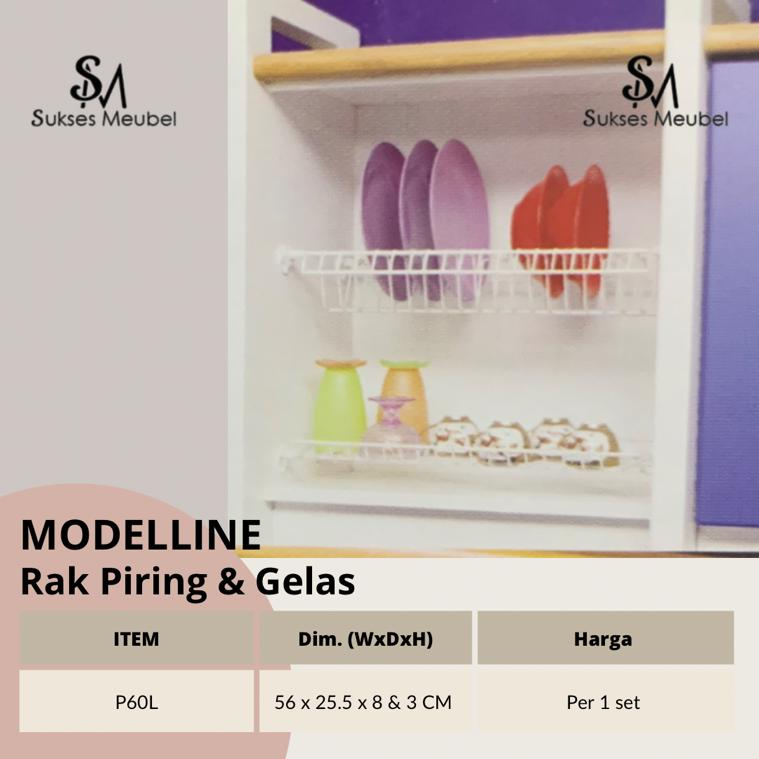 Jual P60L MODELLINE / RAK PIRING DAN GELAS MODELLINE P60L | Shopee ...