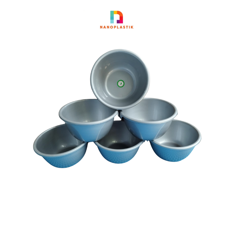 Jual BASKOM ABU 8 INCH KECIL MINI JERMAN BASIN EMBER TEMPAT WADAH AIR ...